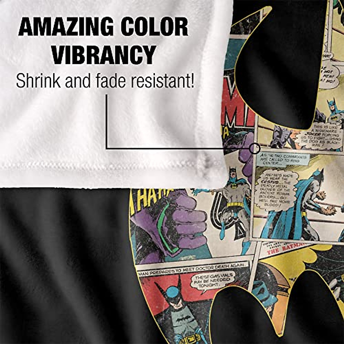 Batman 80Th Shield Officially Licensed Silky Touch Super Soft Throw Blanket 50" x 60"
