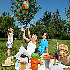 yagyu 2-piece set of wide mouth Mason jar with handle, reusable leak proof seal, protein powder plastic cap, Mason jar 86mm cold extraction cap (bottle not included) (Black Blue Orange)