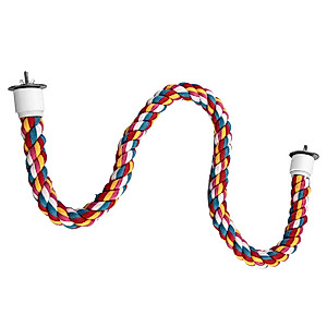 Jusney Bird Rope Perches,Parrot Toys 41 inches Rope Bungee Bird Toy (41 inches)[1 Pack]