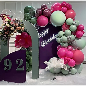 KALOR 18 Inch Hot Pink Balloons, 10 Pcs Hot Pink Matte Latex Balloons Big Round Balloons for Wedding, Baby Shower, Birthday Party and Event Decoration