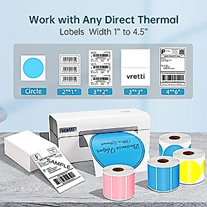 vretti Thermal Label Printer, Thermal Shipping Label Printer, 4x6 Label Printer for Shipping Packages & Small Business, 152mm/s Barcode Label Printer Compatible with USPS UPS Amazon Ebay