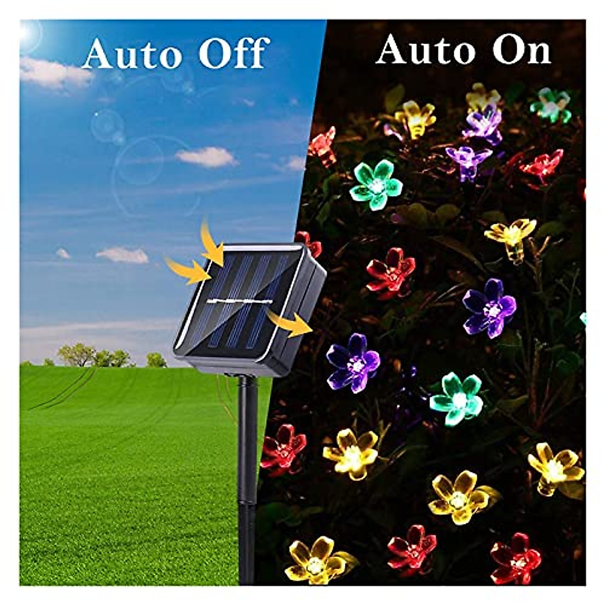Xiaobei Solar Powered Fairy Lights, Festive String Lights, Waterproof Christmas Lights, Outdoor Garden Lights Home Bedroom Decor, Great Outdoor Lawn Decor for Patio Garden, Yard and Christmas Decor