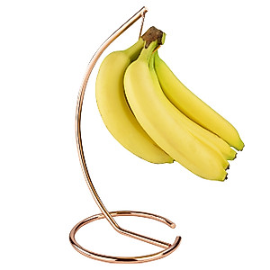 Spectrum Euro Banana Holder (Copper) - Steel Fruit Hanger for Kitchen & Home Countertop Storage Organization