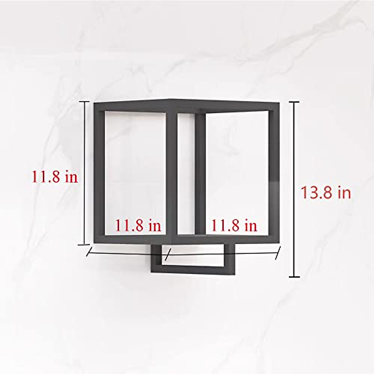 FURVOKIA Metal Garment Racks in Boutique Clothing Stores Display,Wall-Mounted Hanging Potted Plants Clothes Shelf in Home,Towel Rack for Bathroom Storage Shelves (Black, 11.8" L)