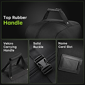 APTY Padded Golf Club Travel Bag with Wheels, Golf Luggage Case Cover for Airlines - 1200D Wear-Resistant Oxford, Waterproof Coating Layer, Universal Size