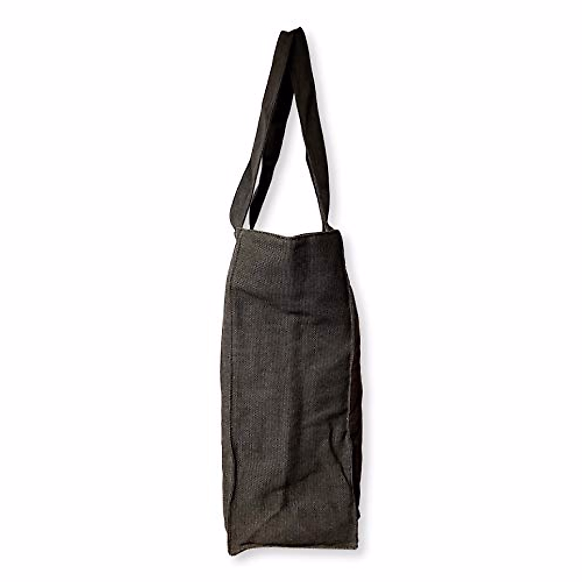 Extra Large Travel Day Tote Bag Heavy Duty Cotton Twill Zip Top (Charcoal Gray)