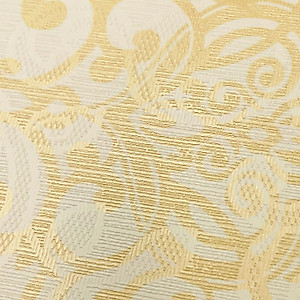 Yifely Light Beige Damask Shelf Liner Easy to Apply Furnitrue Coutertop Decor PVC Paper Self-Adhesive 17.8 Inch by 9.8 Feet