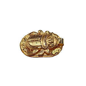 FAMA.store Egyptian jewelry pendant Scarab 18K yellow Gold DOUBLE SIDE Pharaonic 5.25 Gr handmade in egypt