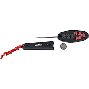 Winco 6-Inch Digital Thermometer with Backlight and 2-7/8-Inch Probe