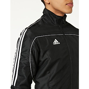 adidas Combat Sports 3-Stripes 100% Polyester Long Sleeve Light Track Jacket - Black White - 152 (Youth Medium)