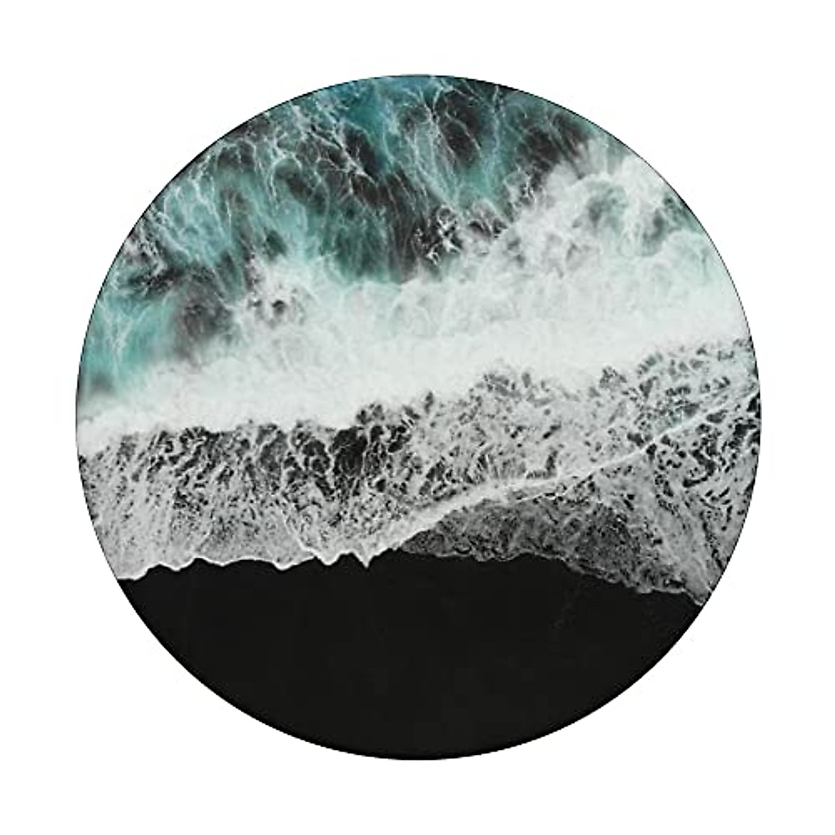 Black Sand Beach Ocean PopSockets Swappable PopGrip