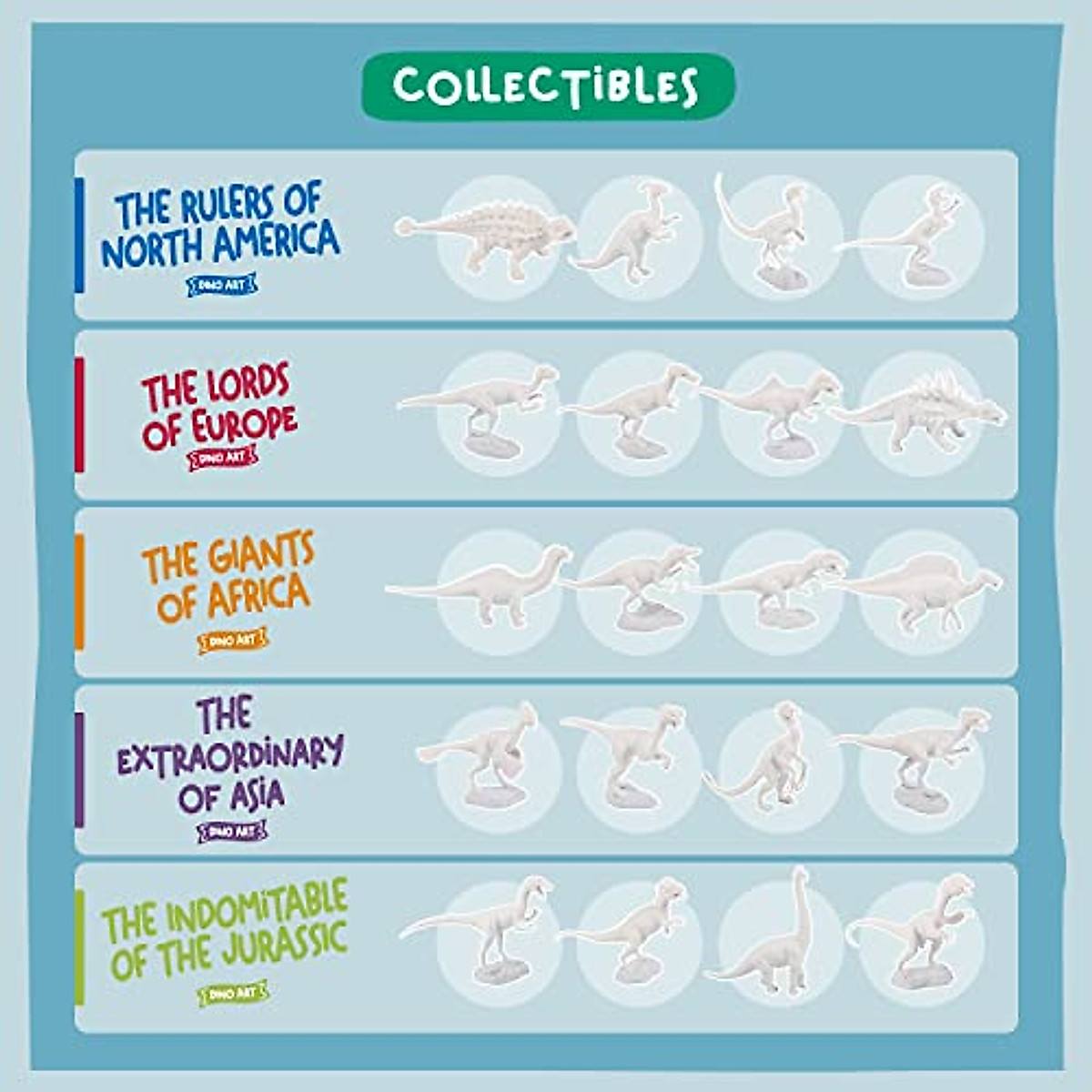 Nene Toys Dinosaur Painting Kit for Kids 3-7 Years [The Kings] – Includes 4 Museum Replicas, 2 Paint Sets, 2 Brushes, Educational Poster and Playmat – Art & Craft Paint Toy for Boys and Girls