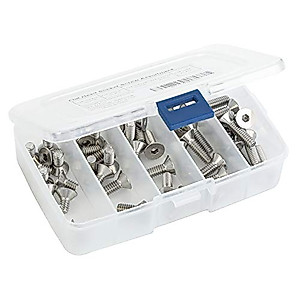 1/4-20 x 1/2", 5/8", 3/4", 7/8", 1" Flat Head Socket Cap Screws, Allen Socket Drive, Stainless Steel 18-8 (304), Bright Finish, Fully Threaded, 50 PCS