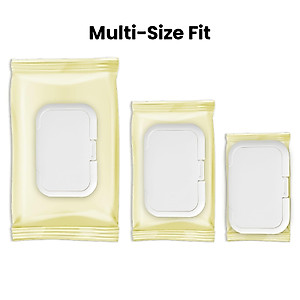 Reusable Wipe Lid for Baby Wipes Refill, Reusable for Over 1 Year, Replacement Cover Cap for Non Flip Top Wipes, Open Top Diaper Wipes, 2 Pcs