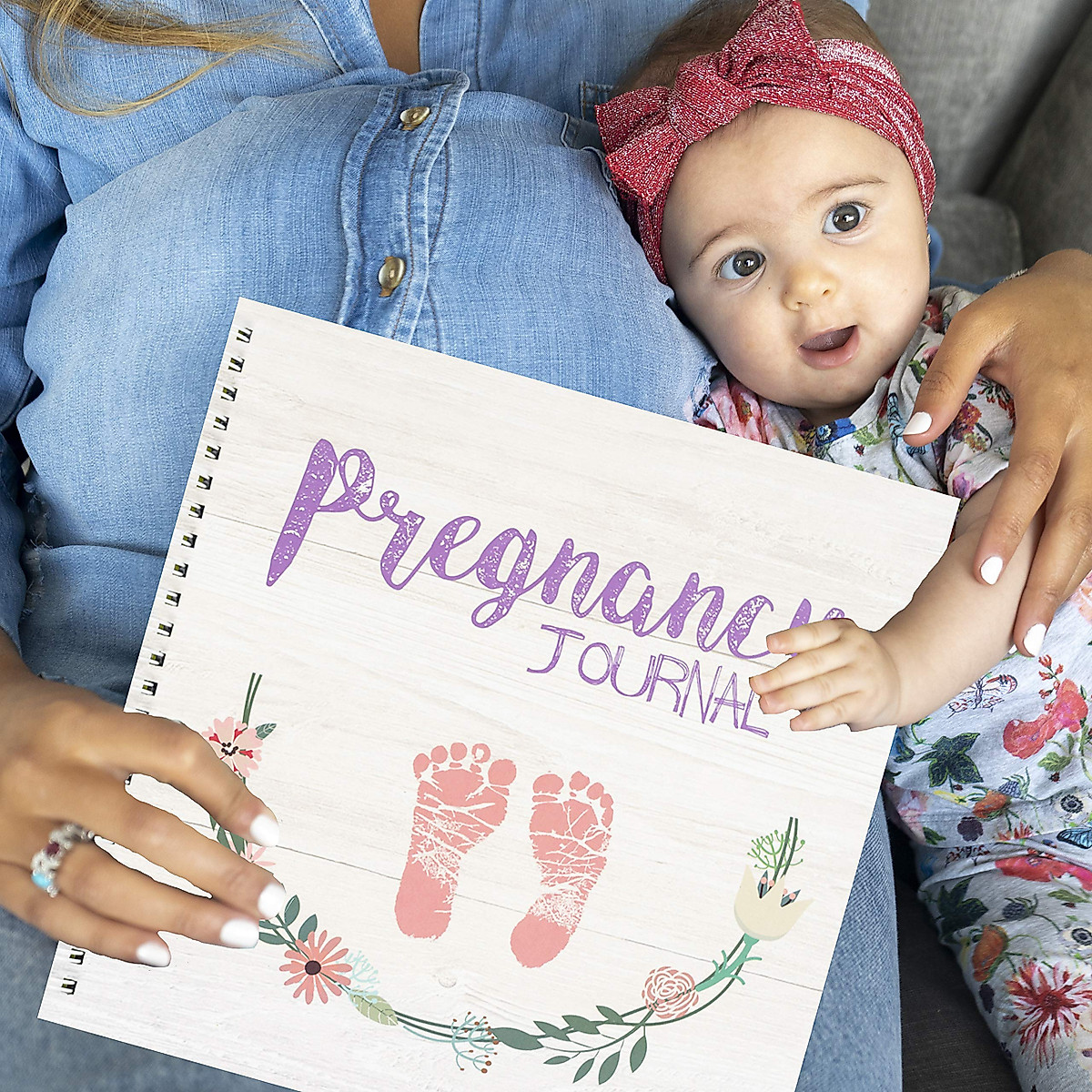 My 9 Month Journey | Pregnancy Journal Memory Book with Stickers | Baby Scrapbook and Photo Album | Pregnancy Must Haves for First Time Moms | Picture and Milestone Books for Toddlers
