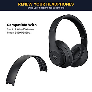 Studio 2 Headband OEM Quality B0501 Replacement Parts Accessories Compatible with Beats by Dre Studio 2 Wireless/Wired (Model B0500/B0501) Headphones (Matte Black)
