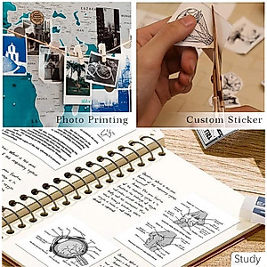 Phomemo Mini Printer, Print Pod Sticker Maker M02, Thermal Mini Sticker Printer with Bluetooth, Sticky Note Printer for Notes, Gifts, Journals, Planners, Scrapbooking, Gifts