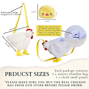 FABMODE Chicken Purse Rooster Bag Adjustable Shoulder Strap (1 Chick Purse)