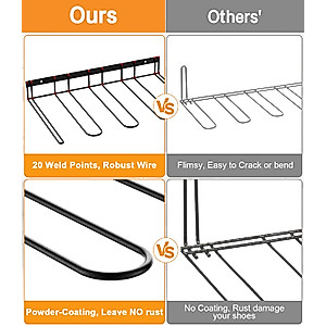 DegMongee Wader Hangers - 4 Pair Hanging Boot Rack - Great for Work Boots, Cowboy Boots, and Waders - Garage Shoe Storage - Shoe Organizer for Entryway