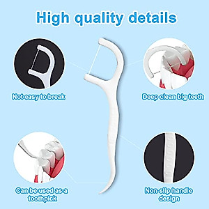 2 Pcs Portable Floss Dispenser, Dental Floss Dispenser with 124 Floss Pick, Refillable Floss Box Dispenser Portable Floss Pick Dispenser for Women Men Teeth Cleaning (Black & White)