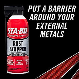 STA-BIL Rust Stopper - Anti-Corrosion Spray and Antirust Lubricant - Prevents Car Rust, Protects Battery Terminals, Stops Existing Rust, Rust Preventative Coating - 13 Oz (22003)