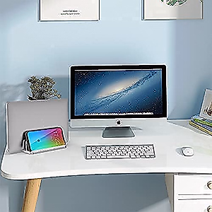 Vertical Laptop Stand with New Smart Phone Slot; Solid Upright MacBook Storage Saves Desk Space; Strong Aluminum Adjustable Rack with Powerful, Never Fail Hold
