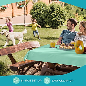 Exquisite Mint Plastic Table Cover Roll 40" X 100' Table Cloth Plastic Cover Roll - Premium Quality Banquet Rolls - Disposable Tablecloth Rolls - Table Cloth Rectangle Table Rolls