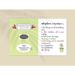 Adoption Cards - Adoption Greeting Card - New Family Card - Congratulations Card for Adoptive Parents - New Baby Son Daughter Gift - 4.25" x 5.5" Folded Card and Envelope Set