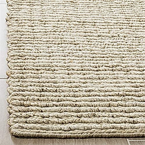 Safavieh Natural Fiber Collection 10' x 14' Ivory NF750A Handmade Farmhouse Premium Jute Area Rug
