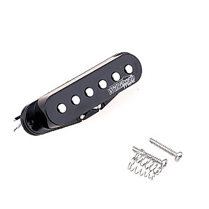 Wilkinson High Output Ceramic ST Strat Single Coil Pickups Set for Stratocaster Electric Guitar, Black