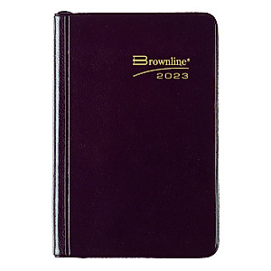 Brownline 2023 Essential Weekly Pocket Planner, 12 Months, January to December, Perfect Binding, 4" x 2.625", Assorted Colors (CB404.ASX-23)