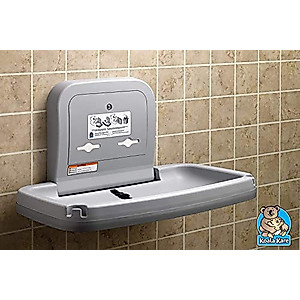 Koala Kare KB200-01 Horizontal Wall Mounted Baby Changing Station, Grey