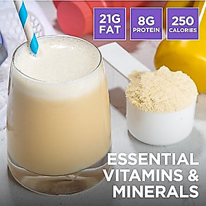 Keto Science Ketogenic Meal Shake Vanilla Dietary Supplement, Rich in MCTs and Protein, Packed with Collagen, Vitamins and Minerals, Keto and Paleo Friendly, Weight Loss, (14 servings), 20.49 Oz