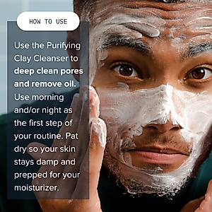 Cardon Men's Deep Pore Cleaning Clay Face Wash, 4x Better Than Charcoal, Oily, Acne-Prone Skin | Korean Premium Skin Care | Remove Face Oil & Dirt, (1 CT)