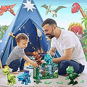 Kids Toys Stem Dinosaur Toy - Take Apart Dinosaur Toys for Kids 3-5 5-7 | Construction Building Boy Toys with Electric Drill | Party Christmas Birthday Gifts Kids Boys Girls 3 4 5 6 7 8 Year Old