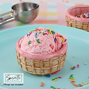 Pink Ice Cream Sundae Dessert Bowl 6oz - Set of 2