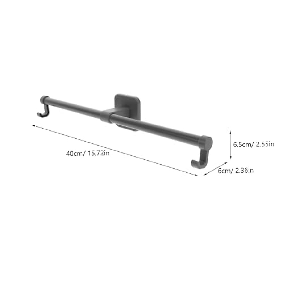 Retractable Towel Rack Cupboard Door Bar Towel Holder for Bathroom Bath Towel Holder Towel Shelf Towel Hanger for Bathroom Towel Rack with Hook Towel Bar Towel Holders Grey Plastic Veemoon