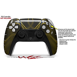 WraptorSkinz Skin Wrap compatible with Sony PS5 DualSense Controller Abstract 01 Yellow (CONTROLLER NOT INCLUDED)