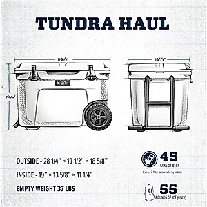 YETI Tundra Haul Portable Wheeled Cooler, Navy