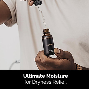 Golden Grooming Beard Oil & Balm Bundle for Men – Natural Growth Kit with Shea Butter – Tame, Moisturize & Style Your Beard - Beard Oil 1 Oz