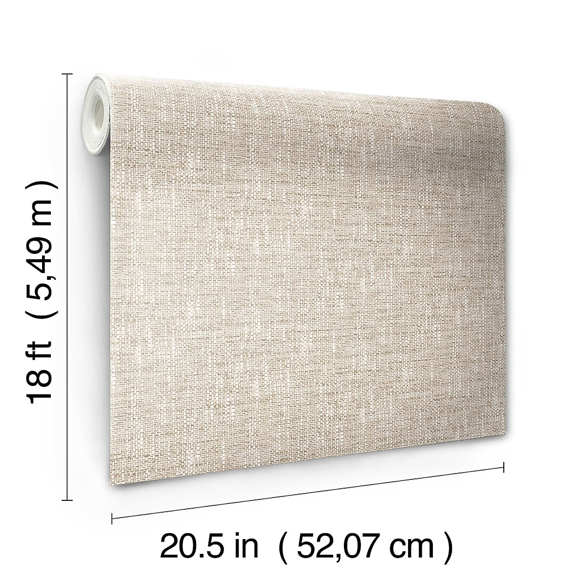 NuWallpaper Tan Poplin Peel and Stick Wallpaper, NUS5002