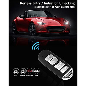 Smart Remote Key Fob for Mazda 3 6 Miata MX-5 2014-2019 FCC ID WAZSKE13D01, Replace BBY2-67-5RY BBY2675RY
