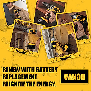 VANON 4.8Ah DW9062 Replacement for Dewalt 9.6V Battery Ni-Mh Compatible with DW9061 DE9036 DE9061 DE9062 DW926 DW955K DW955 DW926K-2 DW926K DW902 DW050 2 Pack