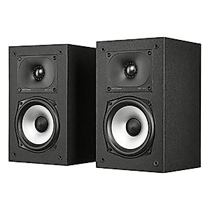 Polk Monitor XT15 Pair of Bookshelf or Surround Speakers - Hi-Res Audio Certified, Dolby Atmos & DTS:X Compatible, 1" Terylene Tweeter & 5.25" Dynamically Balanced Woofer (Pair, Midnight Black)