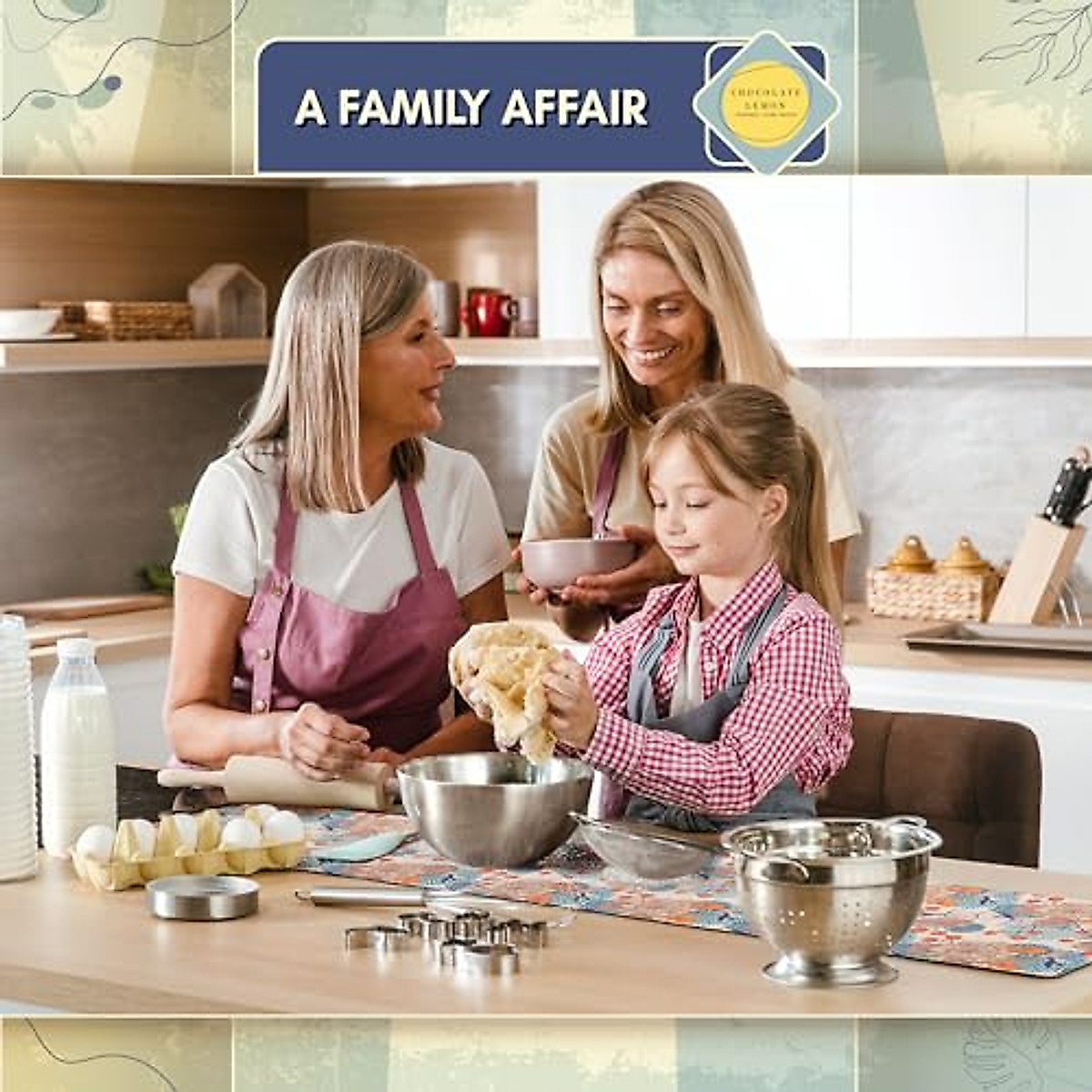 Long Dining Table Runner for Kitchen - Table Decor Trivet That Fits Farmhouse, Rustic and Boho Energy - Waterproof - Heat Resistant 350F - Handles Hot Dishes, Plates & Pots