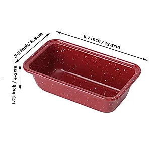 HYTK Small Mini Loaf Pans Nonstick Bread Pans Set for Toast Cute Little Cake Baking Tin 6.1x3.5x1.77 inch Thicken Carbon Steel Oven Air Fryer Instant Pot Bakeware 6 Pack