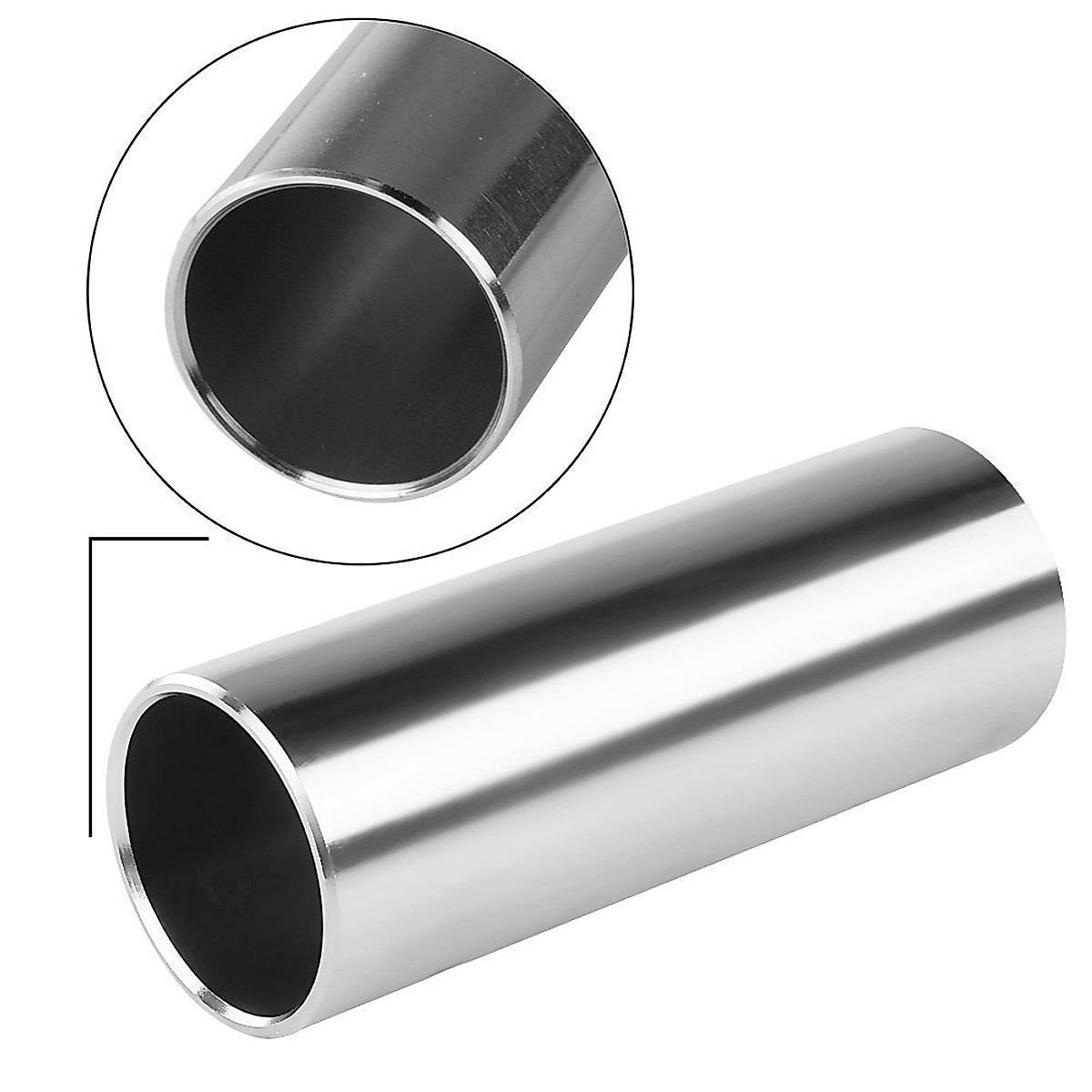 Bestgle Guitar Slide, Set of 3 Sizes Stainless Steel Guitar Slides Metal Hard-chrome Plated Finger Slide for Electric Acoustic Guitar Bass