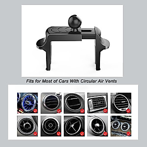 szyuchen Car Cell Phone Holder Mount for Jeep Wrangler (2007-2024) JL JK 4XE Gladiator (2020-2024) Rubicon Sahara JKU Sport S Mojave X Accessories Circular Air Vents Cellphone Mobile Phone Stand