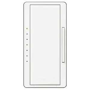 600W Max. CFL/LED or Incandescent/Halogen Dimmer - Tap & Rocker Switch - White - 120V Lutron Maestro MRF2-6CL-WH
