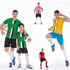 Custom Soccer Jersey for Kids/Boys/Girls/Men/Women Personlized Soccer Shirt and Short with Name Number Team Logo